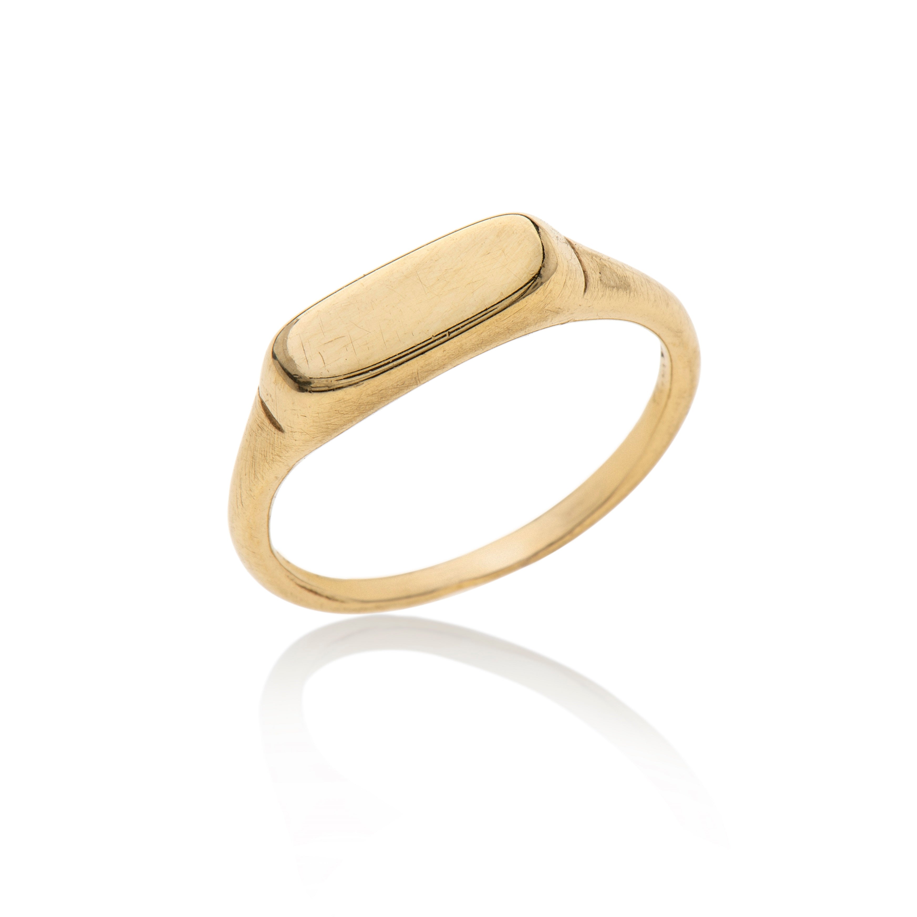 14k gold rectangle ring – Goldy jewelry store